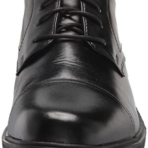 Nunn Bush Men's PRO Cap Toe Oxford with KORE Slip Resistant Comfort Technology, Black, 10.5 X-Wide