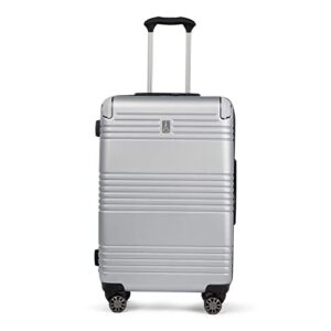 Travelpro Roundtrip Hardside Expandable Luggage, TSA Lock, 8 Spinner Wheels, Hard Shell Polycarbonate Suitcase, Silver, 2-Piece Set (21/25)