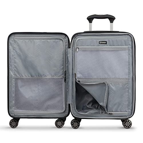 Travelpro Roundtrip Hardside Expandable Luggage, TSA Lock, 8 Spinner Wheels, Hard Shell Polycarbonate Suitcase, Silver, 2-Piece Set (21/25)