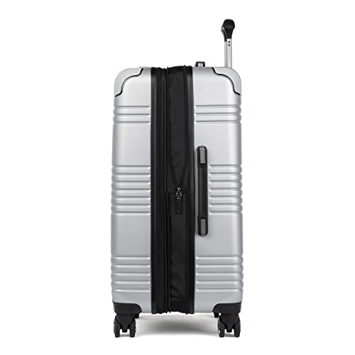 Travelpro Roundtrip Hardside Expandable Luggage, TSA Lock, 8 Spinner Wheels, Hard Shell Polycarbonate Suitcase, Silver, 2-Piece Set (21/25)