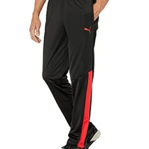 PUMA mens Contrast Sweatpants, Puma Blackhigh Risk, XLarge US