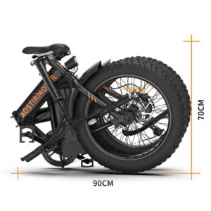 aostirmotor 500W(Peak 550W) Folding Electric Bike for Adults,36V 13Ah Battery Ebike 25MPH 20" X 4.0" Fat Tire Foldable Electric Bicycle Long Range 28+ Miles with 7-Speed