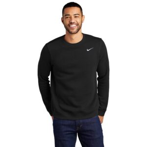 nike club fleece crew men's sweatshirt crewneck (black, xx-large)