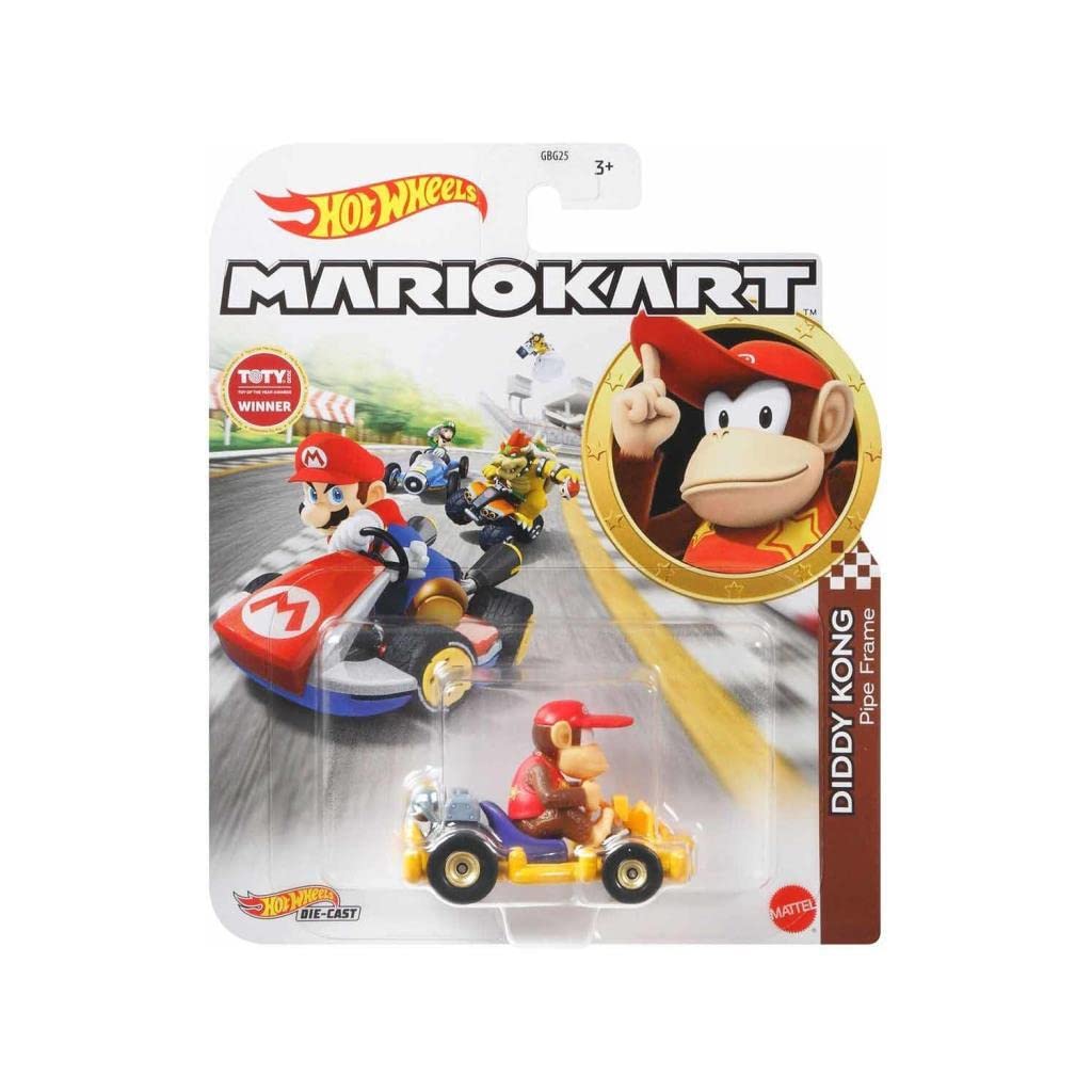 Hot Wheels Mario Kart Diddy Kong Diecast Car [Pipe Frame]