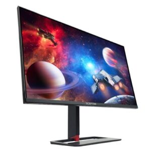 sceptre ips 32 inch qhd led monitor hdr400 2560x1440 hdmi displayport up to 144hz 1ms height adjustable gaming blinders included, build-in speakers gunmetal black 2021 (e325b-qpn168+)