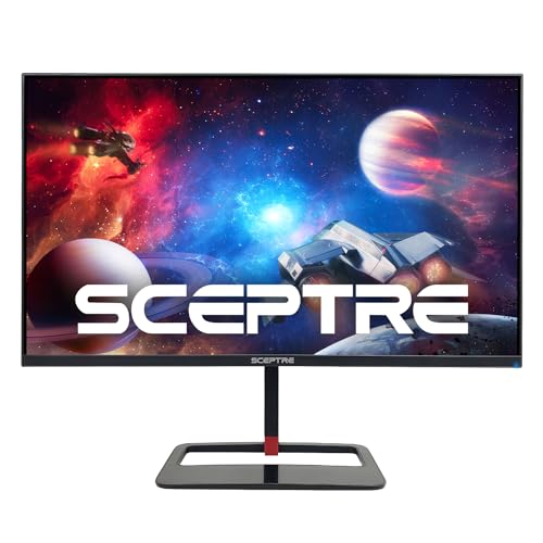 Sceptre IPS 32 inch QHD LED Monitor HDR400 2560x1440 HDMI DisplayPort up to 144Hz 1ms Height Adjustable Gaming Blinders included, Build-in Speakers Gunmetal Black 2021 (E325B-QPN168+)