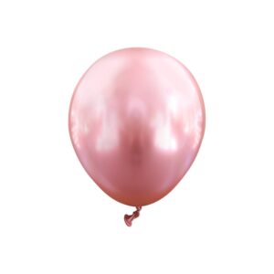 kalisan 5" mirror chrome pink birthday party decoration supply latex helium balloons - bag of 50