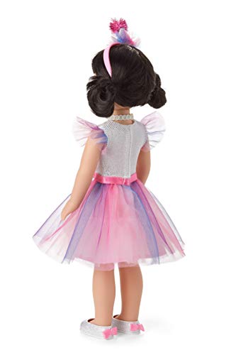 American Girl WellieWishers 14.5-inch Doll Rainbow Birthday Outfit with Headband, Necklace, and Shoes, For Ages 4+