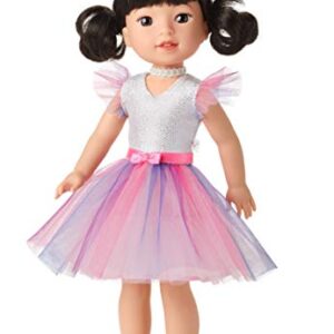 American Girl WellieWishers 14.5-inch Doll Rainbow Birthday Outfit with Headband, Necklace, and Shoes, For Ages 4+