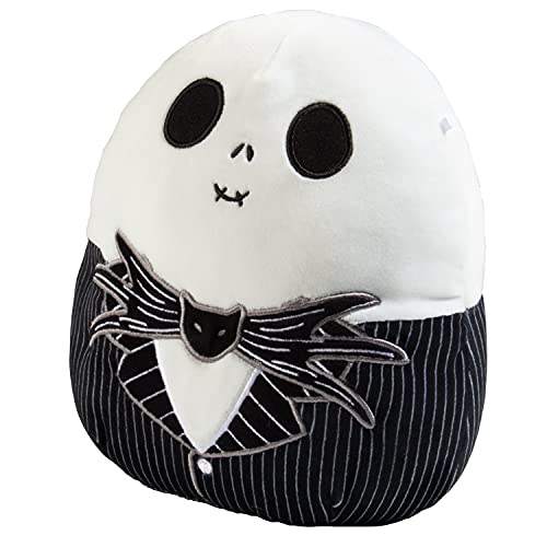 Squishmallows 8-Inch Jack Skellington - Official Jazwares Plush - Nightmare Before Christmas - Collectible Soft & Squishy Stuffed Animal Toy - Add to Your Squad - Gift for Kids, Girls & Boys