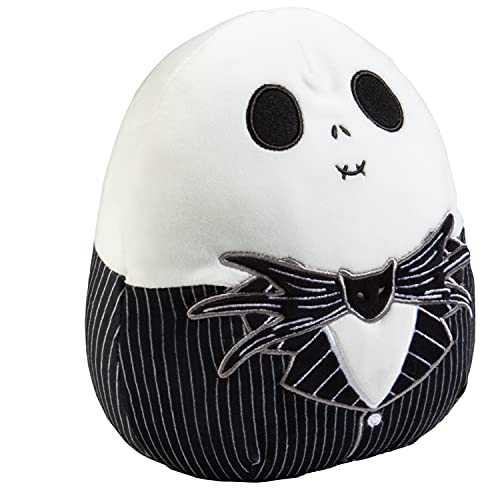 Squishmallows 8-Inch Jack Skellington - Official Jazwares Plush - Nightmare Before Christmas - Collectible Soft & Squishy Stuffed Animal Toy - Add to Your Squad - Gift for Kids, Girls & Boys