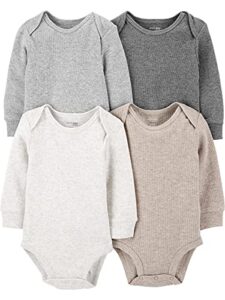 simple joys by carter's baby 4-pack long-sleeve thermal bodysuits