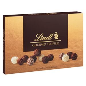 lindt gourmet chocolate truffles gift box, assorted chocolate truffles, great for gift giving, 14.7 ounces