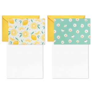 Hallmark Blank Cards Assortment, 24 Cards with Envelopes (Citrus, Greenery, Gingham, Strawberries) for Easter, Mother's Day, Any Occasion