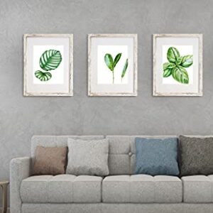 SESEAT 11x14 Frames Pack of 4,Display Pictures 8x10 with Mat or 11x14 Without Mat,Wall Mounting, Distressed White