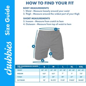 Chubbies Mens Athletic Shorts, The Secret Agents, Gym Shorts Compression Shorts Mens for Running, Workout Mens Sport Shorts, 7" Inseam, Small Black