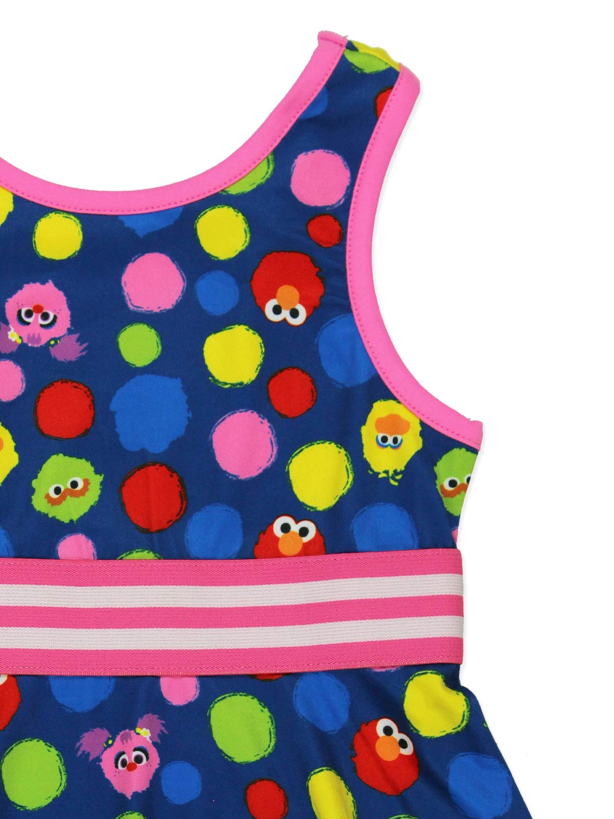 Isaac Mizrahi Loves Sesame Street Elmo Baby Toddler Fit and Flare Soft Dress (3T, Toddler Multicolor)