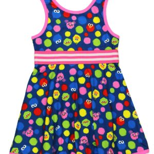 Isaac Mizrahi Loves Sesame Street Elmo Baby Toddler Fit and Flare Soft Dress (3T, Toddler Multicolor)