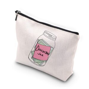 generic wcgxko new girl inspired smetics bag novelty douchbag jar gift for tv show fans be friend(douchbag jar)