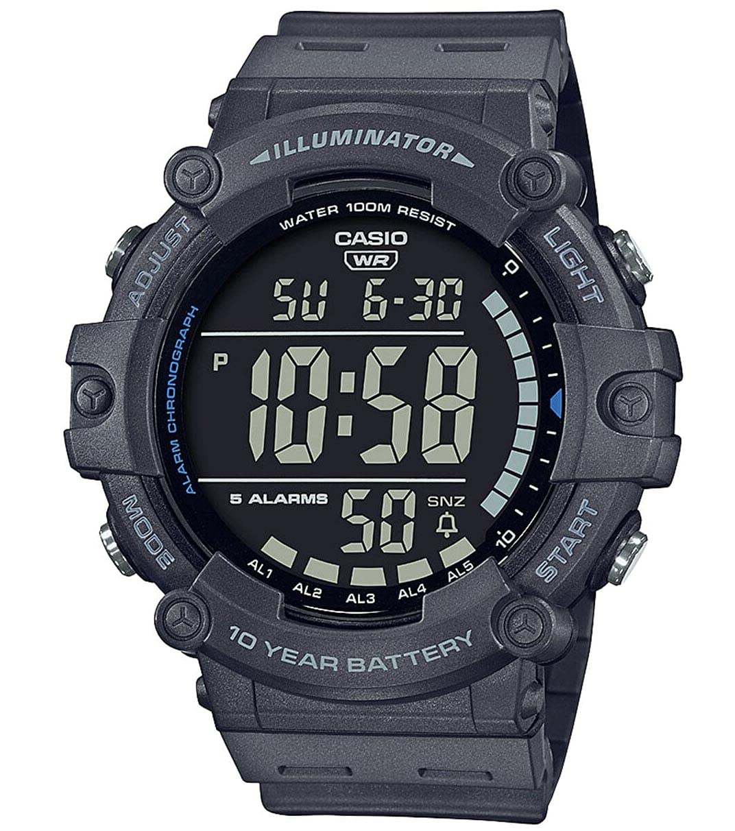 Casio - COLL Sports Armbanduhr AE-1500WH-8BVEF - Herren Uhr - Wasserdicht - Digital - Mit Kunststoffband - Blau, Grey, Bracelet