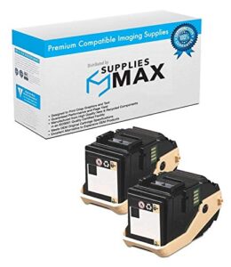 suppliesmax remanufactured replacement for phaser 7100/7100dn/7100n black toner cartridge (2/pk-5000 page yield) (106r02605-us)