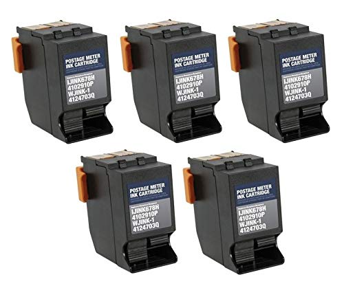 SuppliesMAX Remanufactured Replacement for NeoPost IJ-65/IJ-70/IJ-75/IJ-80/IJ-85/MSL-650 Red Postage Meter Inkjet (5/PK-31500 Page Yield) (IJINK678H_5PK)