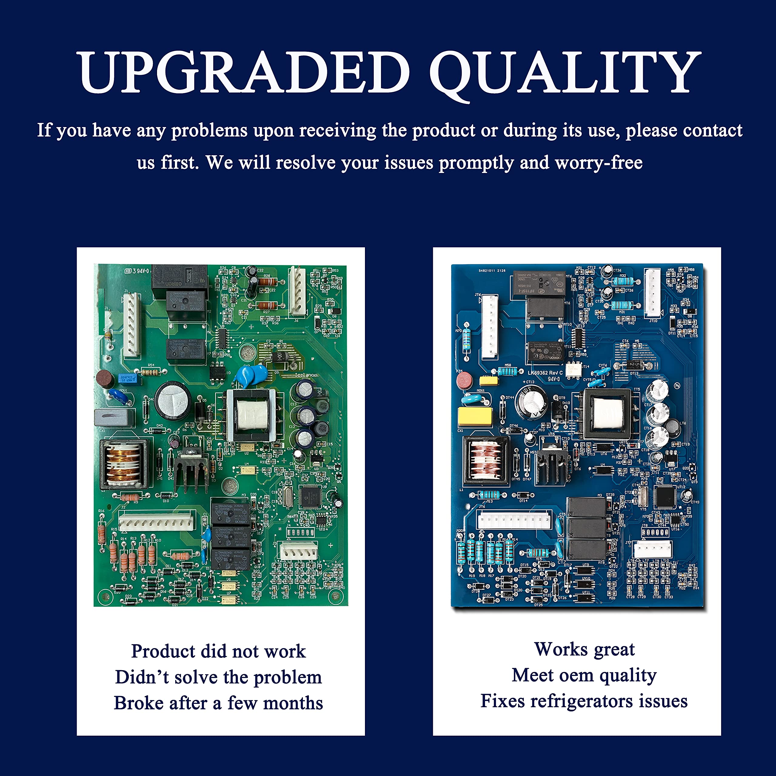 UPGRADE WPW10310240 W10310240 Refrigerator Control Board Motherboard Compatible With Whirlpool, Maytag, KitchenAid Refrigerator Parts 12920717SP, 12920719SP, 12920721, 12920724, PS11752535, W10162662