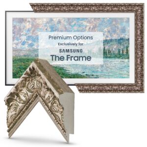 frame my tv deco tv frames - tuscan silver smart frame compatible only with samsung the frame tv (65", fits 2021-2024 frame tv)