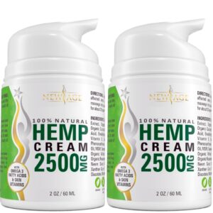 new age hemp cream help support relieve discomfort in knees, joints, and lower back - natural hemp extract cream - made in usa - hemp cream 4oz (pack of 2)