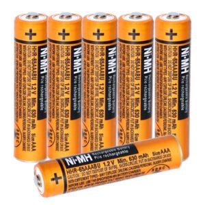 eocik hhr-65aaabu 630mah ni-mh rechargeable aaa battery for panasonic 1.2v aaa rechargeable battery for cordless phones (630-4pcs)