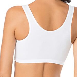 Fruit of the Loom Women's Built Up Tank Style Sports Bra, Black/WHT/WHT/Heather Grey, 34