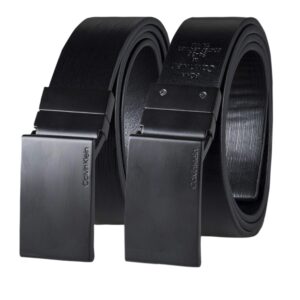 calvin klein men's reversible dress belt with plaque buckle, black/black, x-large (42-44)