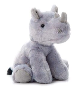 the petting zoo rhino stuffed animal, gifts for kids, wild onez zoo animals, rhino plush toy 8 inches