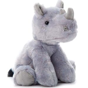 The Petting Zoo Rhino Stuffed Animal, Gifts for Kids, Wild Onez Zoo Animals, Rhino Plush Toy 8 inches