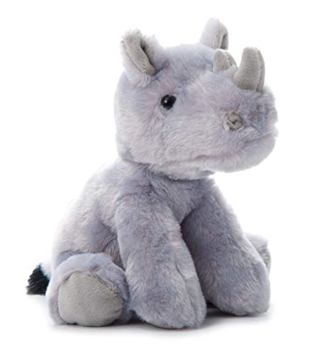 The Petting Zoo Rhino Stuffed Animal, Gifts for Kids, Wild Onez Zoo Animals, Rhino Plush Toy 8 inches