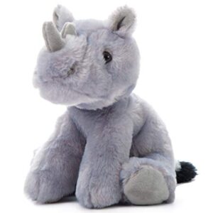 The Petting Zoo Rhino Stuffed Animal, Gifts for Kids, Wild Onez Zoo Animals, Rhino Plush Toy 8 inches