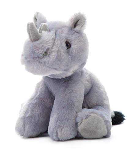 The Petting Zoo Rhino Stuffed Animal, Gifts for Kids, Wild Onez Zoo Animals, Rhino Plush Toy 8 inches