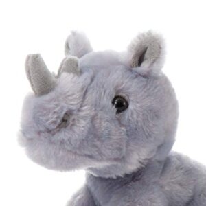 The Petting Zoo Rhino Stuffed Animal, Gifts for Kids, Wild Onez Zoo Animals, Rhino Plush Toy 8 inches