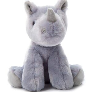 The Petting Zoo Rhino Stuffed Animal, Gifts for Kids, Wild Onez Zoo Animals, Rhino Plush Toy 8 inches