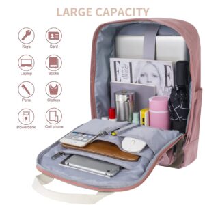 Lovvento College Backpack for Women Cute Vintage Travel Bag Aesthetic Laptop Backpack 15.6 Inch Waterproof Computer Work