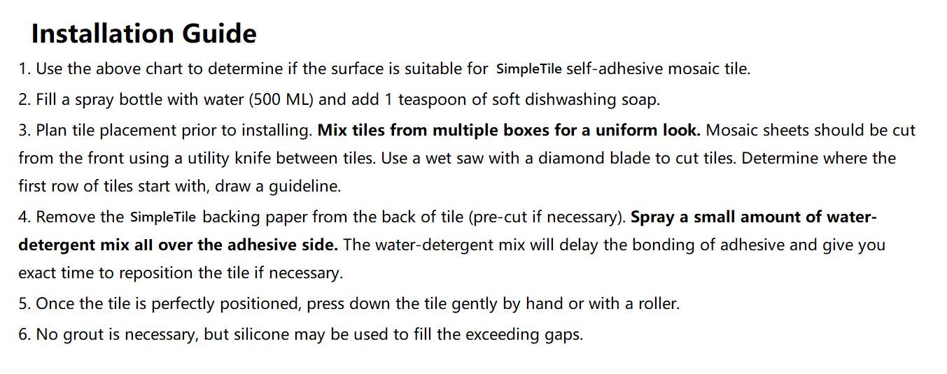 Simple Tile - DIY Peel and Stick Genuine Marble Mosaic Tile for Kitchen and Bathroom Backsplash, Carrara White 2"X4" Big Brick Deep Belveled, 12"X12"X1/4", Polished (Sample 12"X4")