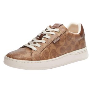 coach women's non tech athletic lowline luxe low top sneaker , color tan, size 10