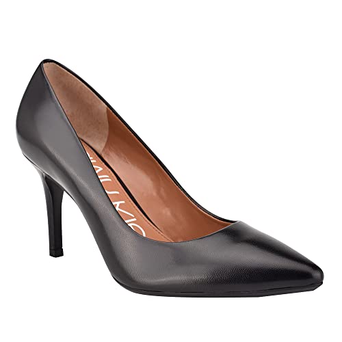 Calvin Klein Women's Gayle Pump, Black Leather, 7