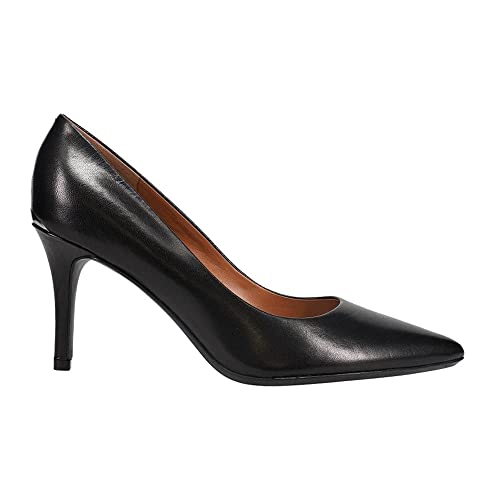 Calvin Klein Women's Gayle Pump, Black Leather, 7