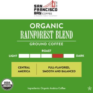 San Francisco Bay Ground Coffee - Organic Rainforest Blend (28oz Bag), Medium Dark Roast