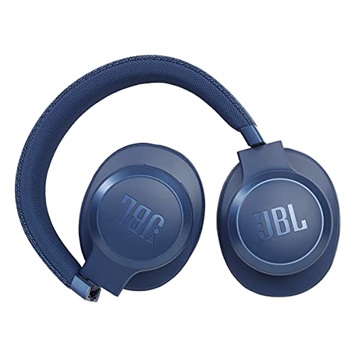 JBL Live 660NC - Wireless Over-Ear Noise Cancelling Headphones with Long Lasting Battery and Voice Assistant - Blue, Medium