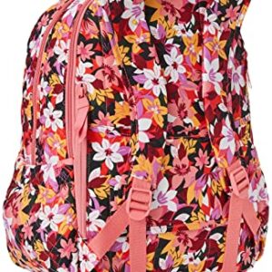 Vera Bradley Women's Cotton Campus Backpack, Rosa Floral - Recycled Cotton, One Size