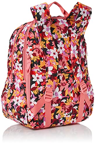 Vera Bradley Women's Cotton Campus Backpack, Rosa Floral - Recycled Cotton, One Size