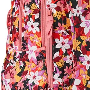 Vera Bradley Women's Cotton Campus Backpack, Rosa Floral - Recycled Cotton, One Size