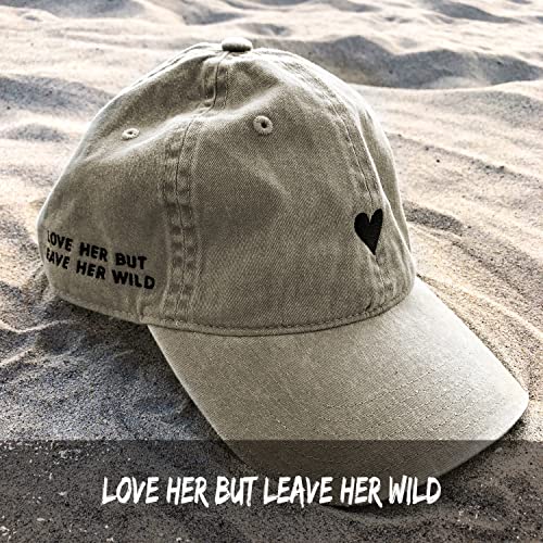 Atticus Poetry Hat, Embroidered Brushed Cotton Women’s Baseball Hat Unisex Fit, Adjustable One Size (Heart Khaki)